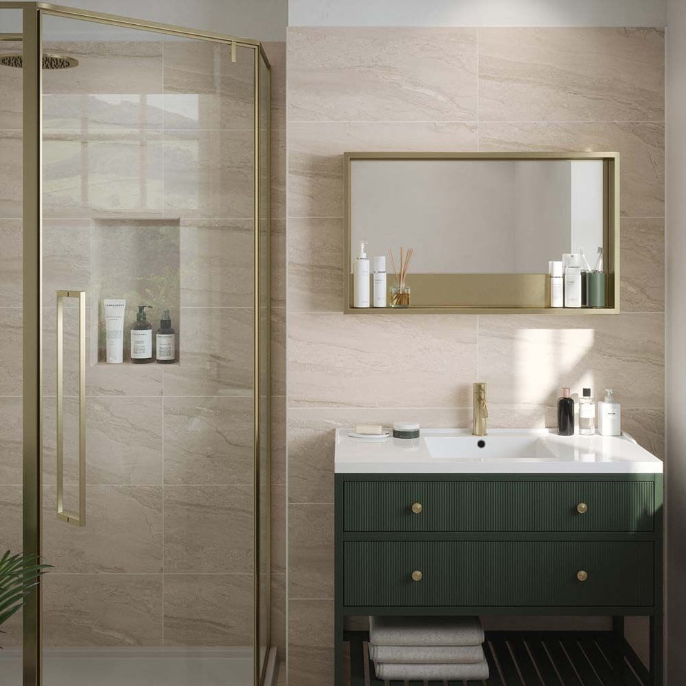Laurent Beige Matt Ceramic Wall 300x600mm — Earth Wood & Stone